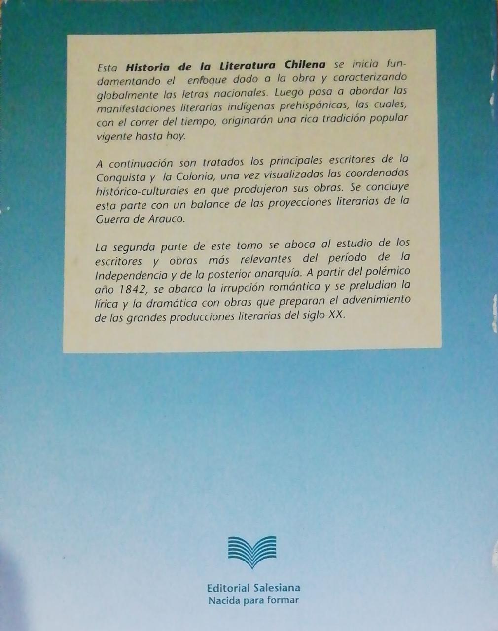 Historia De La Literatura Chilena | Libropolis Chile