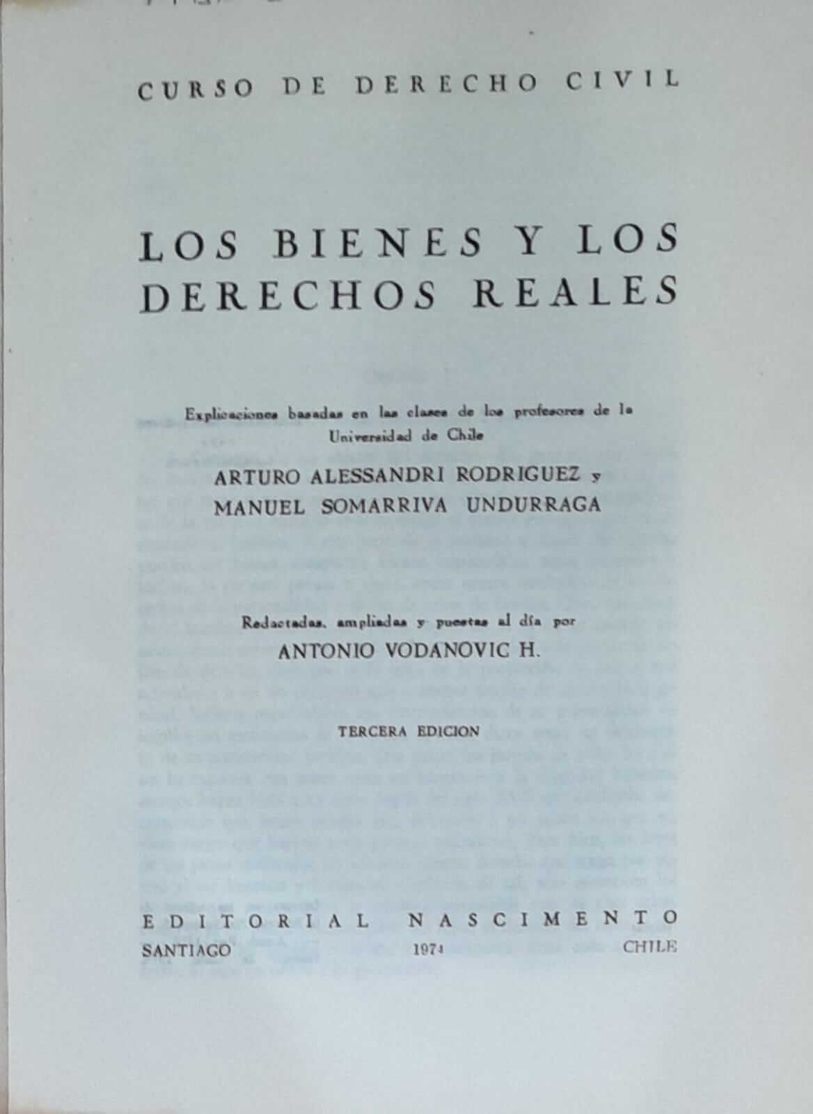 Los Bienes Y Los Derechos Reales | Libropolis Chile